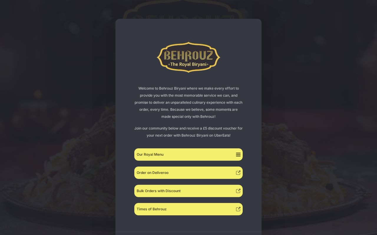 Behrouz Biryani UK